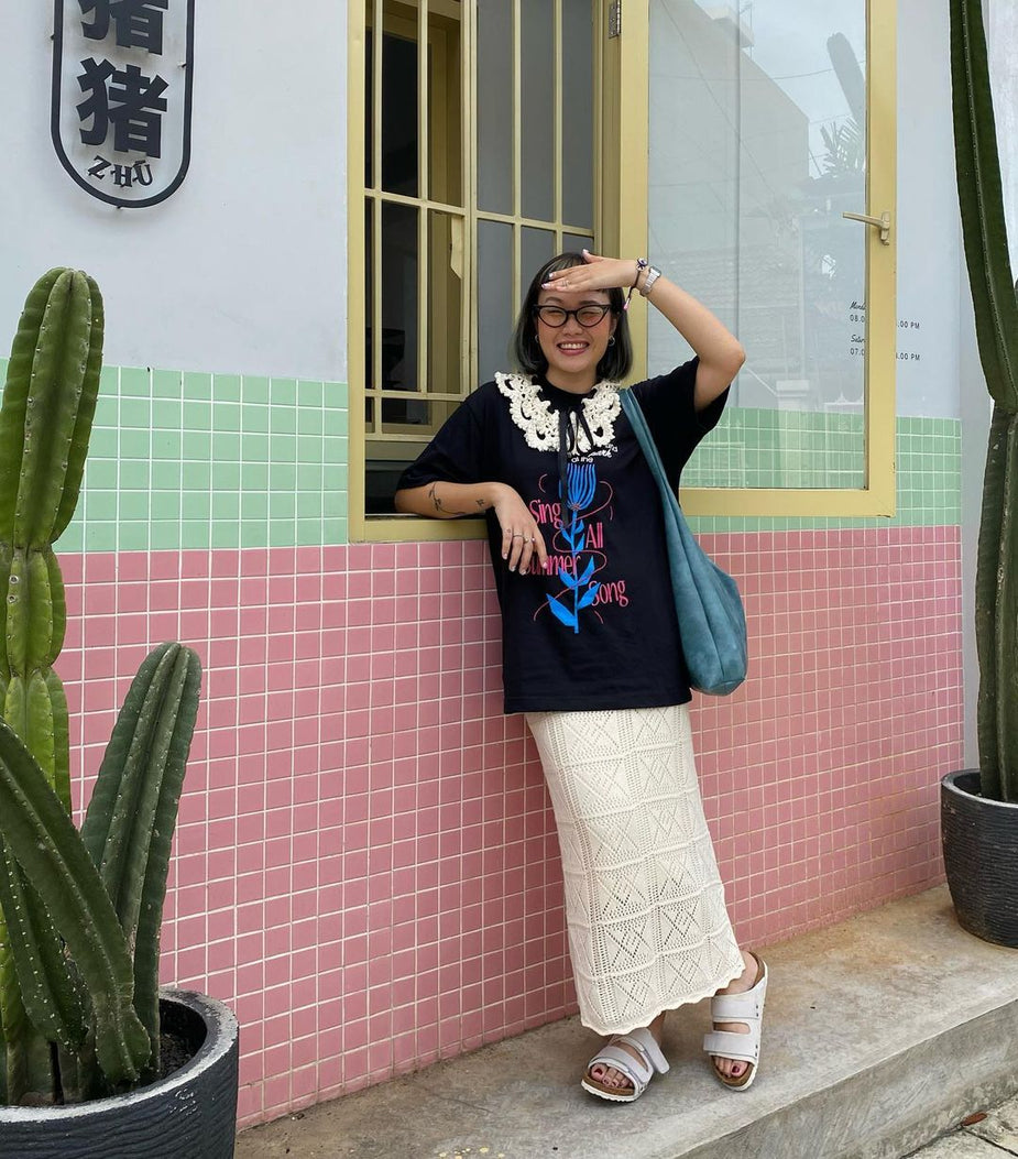 Rok Rajut Chrocet Tillburg - Styling by Jeniffer – Bobo Tokyo