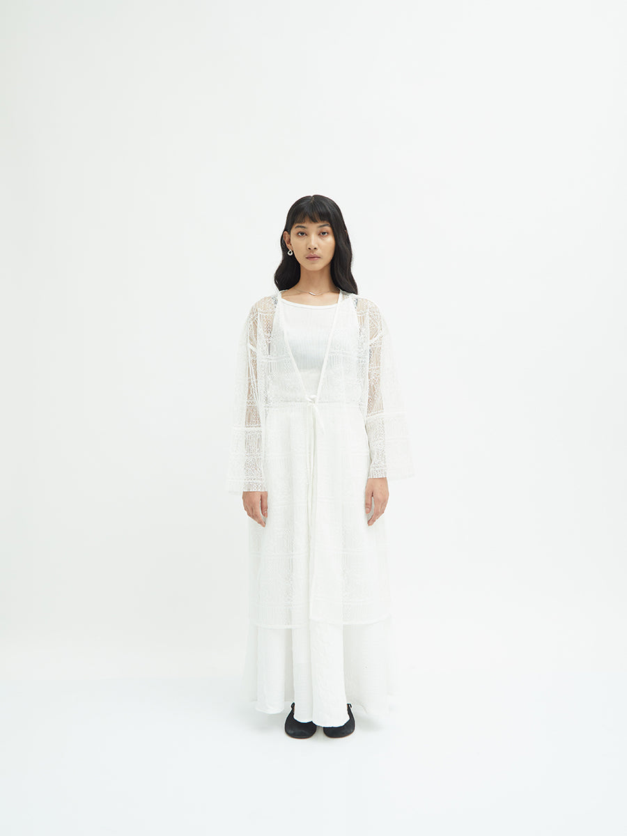 Outer Panjang - Aisya Lace Outer - Velvet at Bobo – Bobo Tokyo